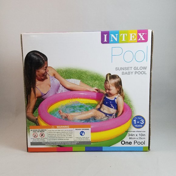 Intex | Games | New Intex Sunset Glow Baby Pool 34 In X In | Poshmark